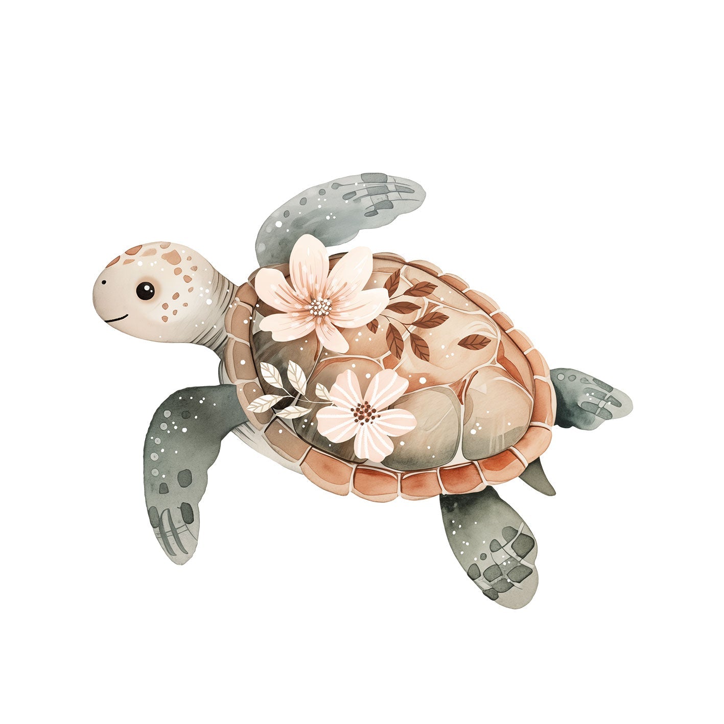 Bügelbild Sea Animals Turtle Medium – NH Stoffe
