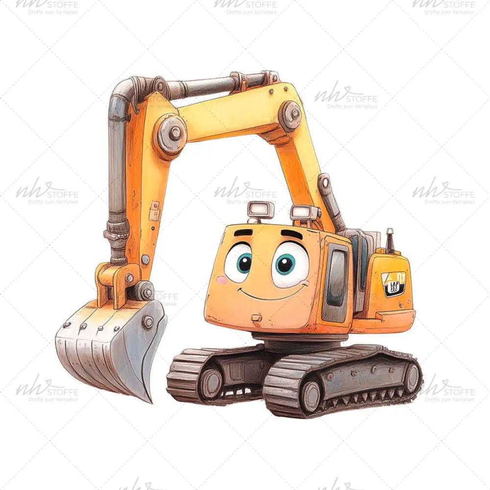 Bügelbild Baggerlino MINI – NH Stoffe